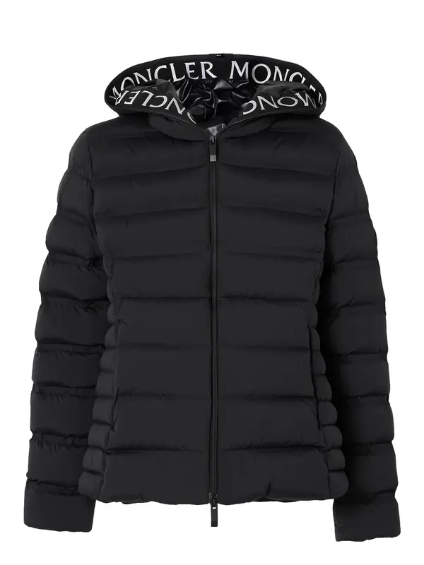 Moncler Appliquéd Webbing-trimmed Quilted Shell Down Jacket - Black