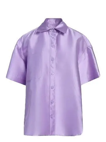 Sandro Lime Gabardine Shirt - Purple