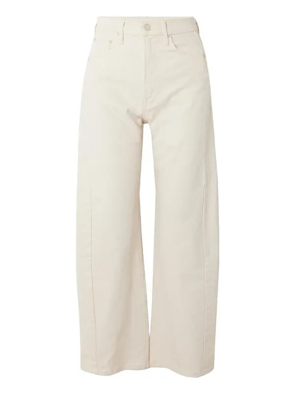 MOTHER Net Sustain The Half Pipe Ankle High-rise Tapered Jeans - Neutrals