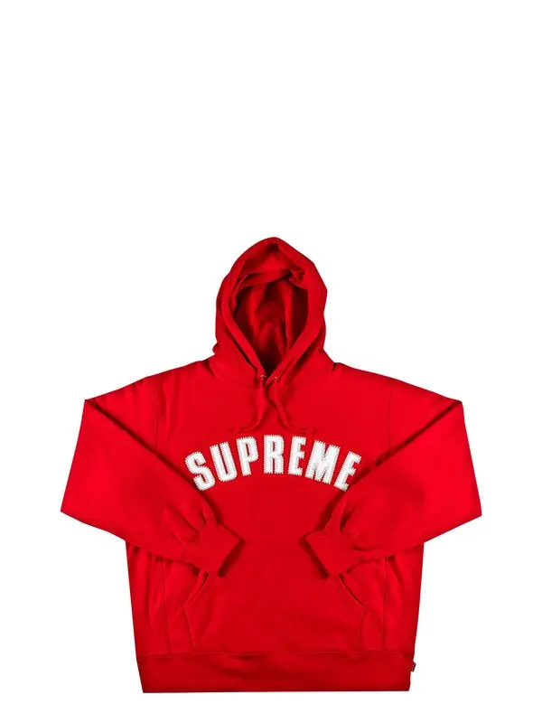 Supreme Pearl Logo Hooded Sweatshirt - Red