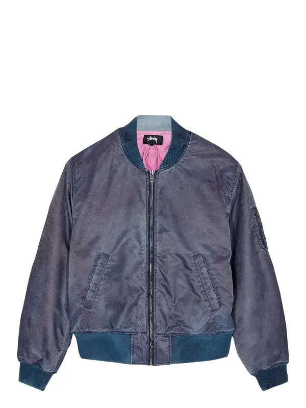 StÜssy Dyed Nylon Bomber - Blue
