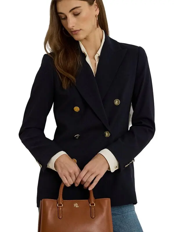 Ralph Lauren Leather Marcy Satchel - Lauren Tan