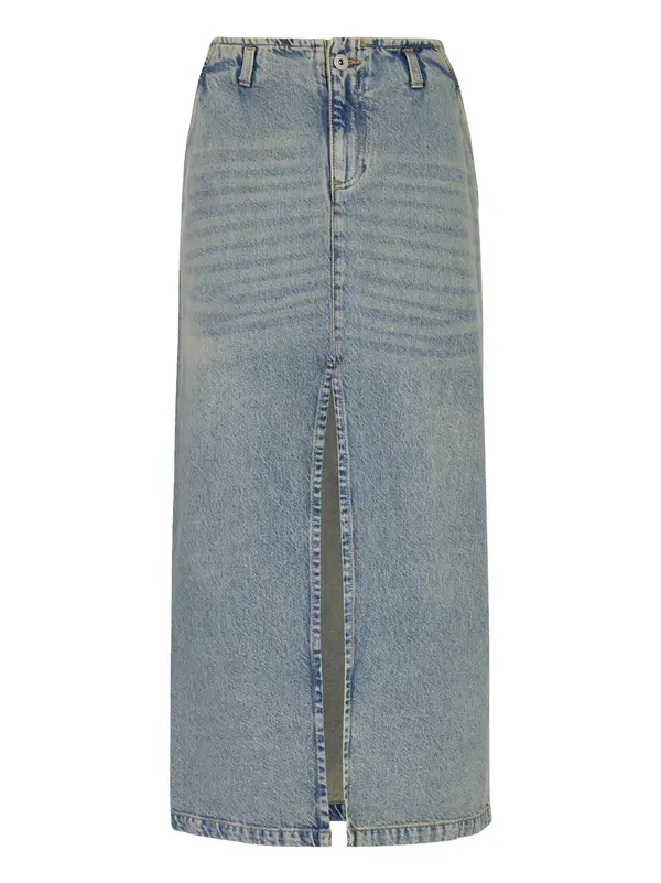 Gimaguas Leslie Denim Midi Skirt - Blue
