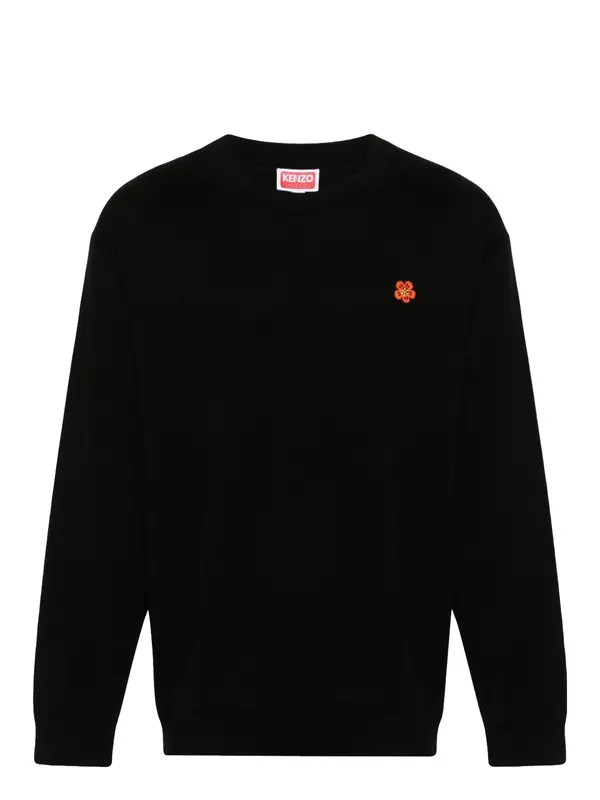 Kenzo Boke Flower Appliqué Jumper - Black