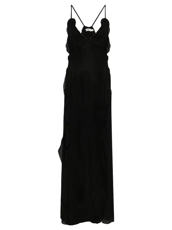 Simkhai Emily Ruffled Maxi Dress - Black