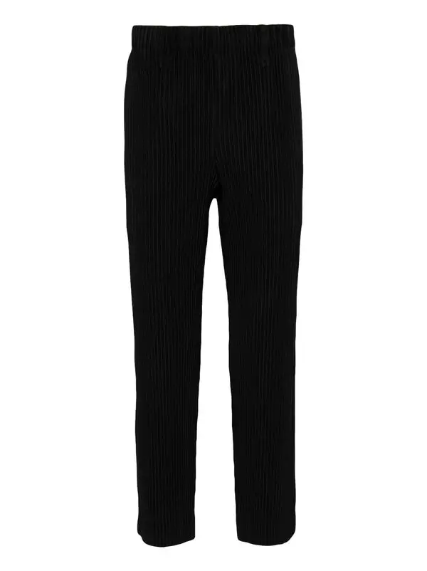 Issey Miyake Tapered Plissé Trousers - Black