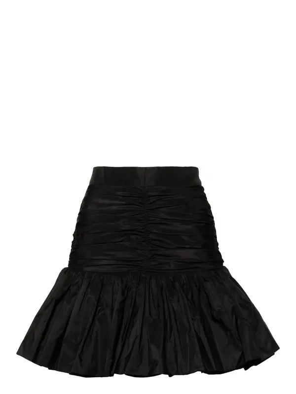 Patou Ruffled Faille Mini Skirt - Black
