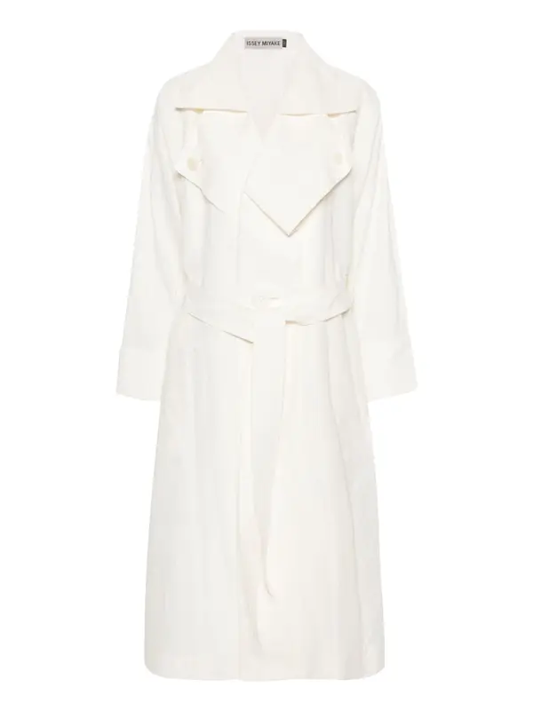 Issey Miyake Shaped Membrane Trench Coat - White