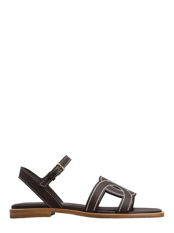 TOD'S Kate Leather Sandals - Black