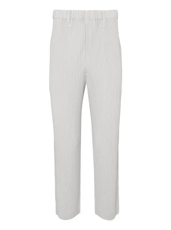 Issey Miyake Basic Tapered Plissé Trousers - Grey