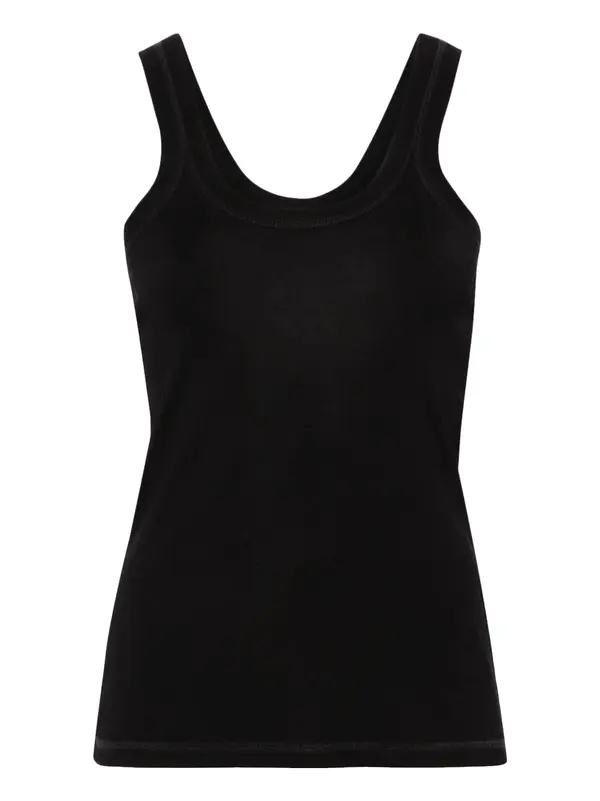 LEMAIRE Fine-ribbed Tank Top - Black