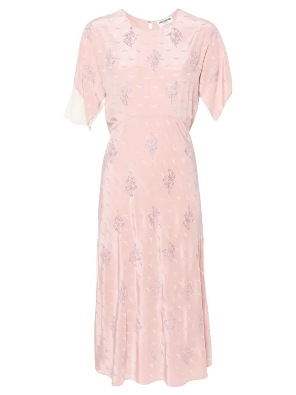 Zadig&Voltaire Rey Silk Midi Dress - Pink