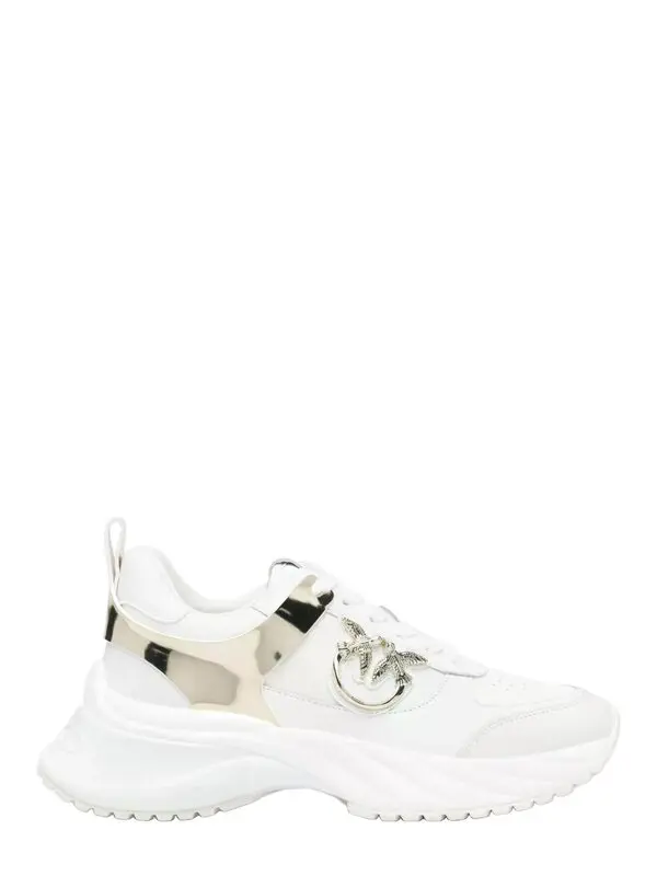 Pinko Ariel Love Birds-embellished Sneakers - White