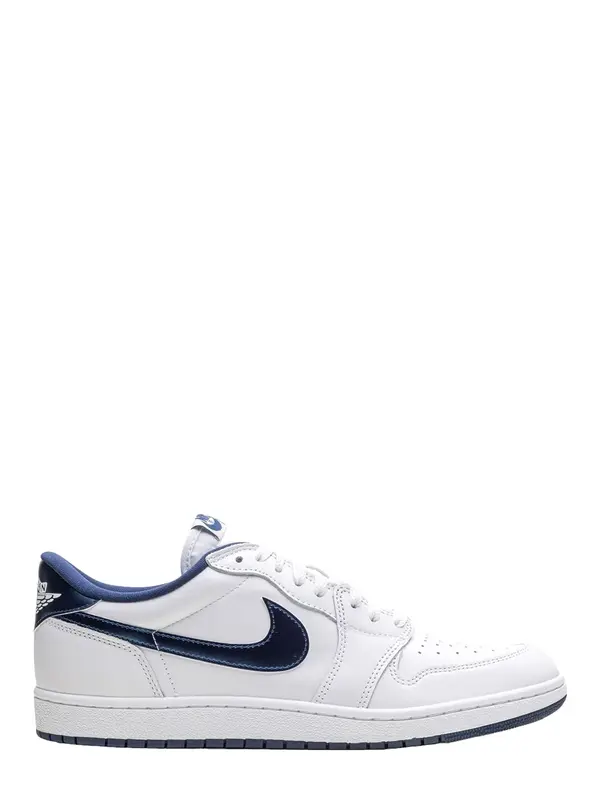 JORDAN Air 1 Low 85 Metallic Navy Sneakers - White