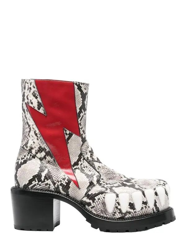 WALTER VAN BEIRENDONCK Hyper Glam 75mm Ankle Boots - White
