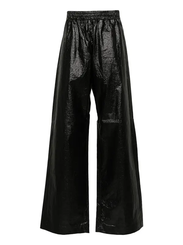 WALTER VAN BEIRENDONCK Embroidered-logo Trousers - Black