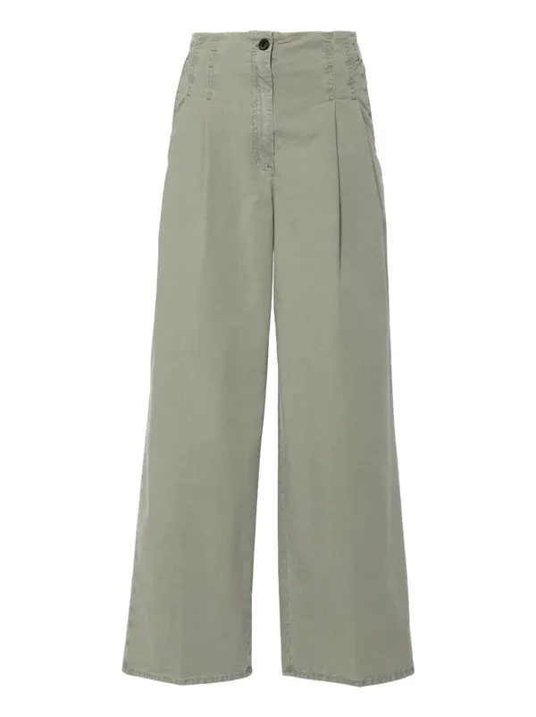 Peserico Pleat-detailing Palazzo Pants - Green