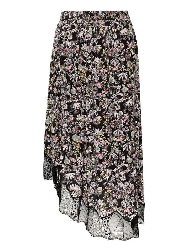 Zadig&Voltaire Kaya Floral-print Midi Skirt - Black