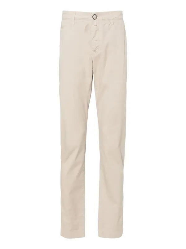 Jacob Cohen Mid-rise Cotton Chino Trousers - Neutrals