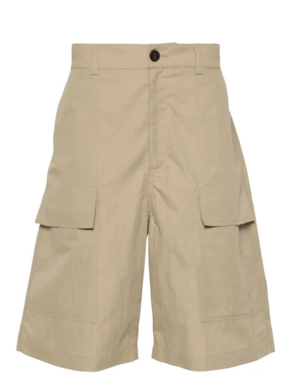 Studio Nicholson High-waist Straight-leg Shorts - Neutrals
