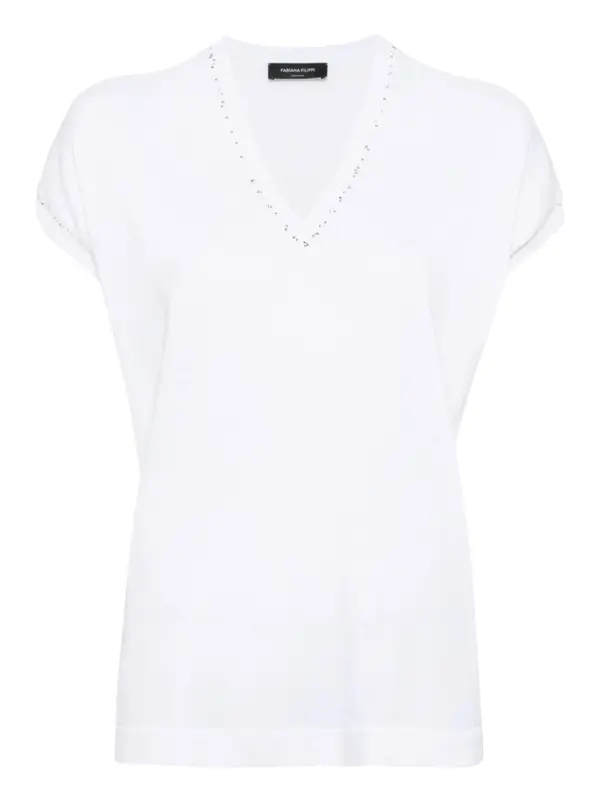 Fabiana Filippi Sequin-embellished Knit Top - White