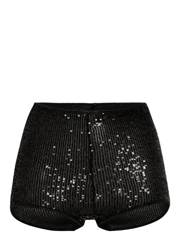 Alchemy Fashions X Lia Aram Sequin-embellished Shorts - Black