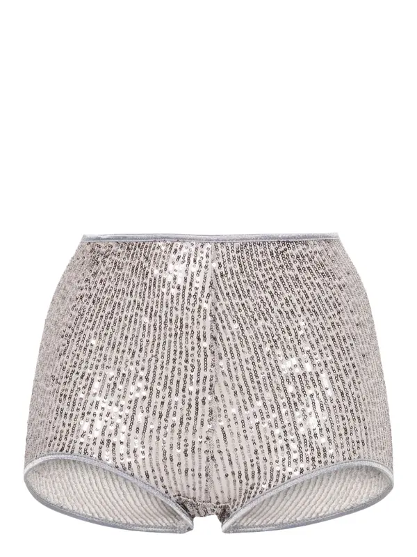 Alchemy Fashions X Lia Aram Sequin-embellished Shorts - Grey