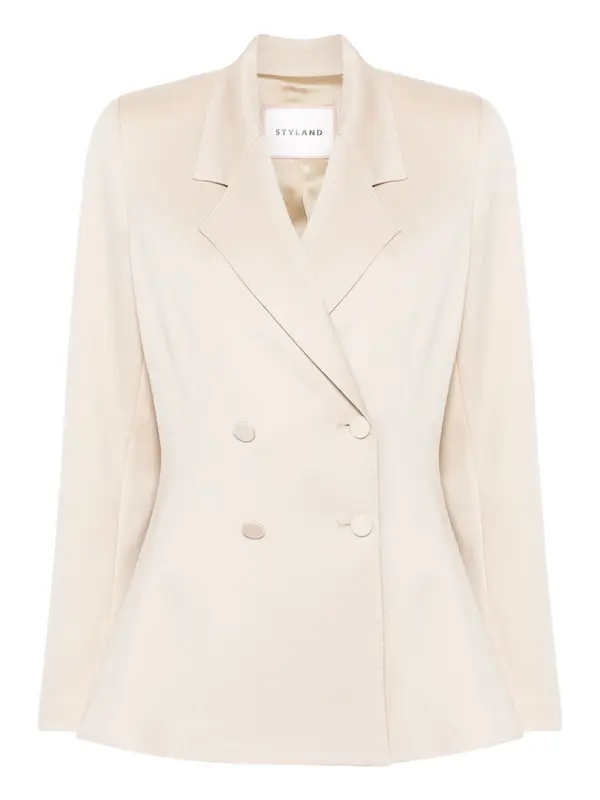 STYLAND Double-breasted Blazer - Neutrals