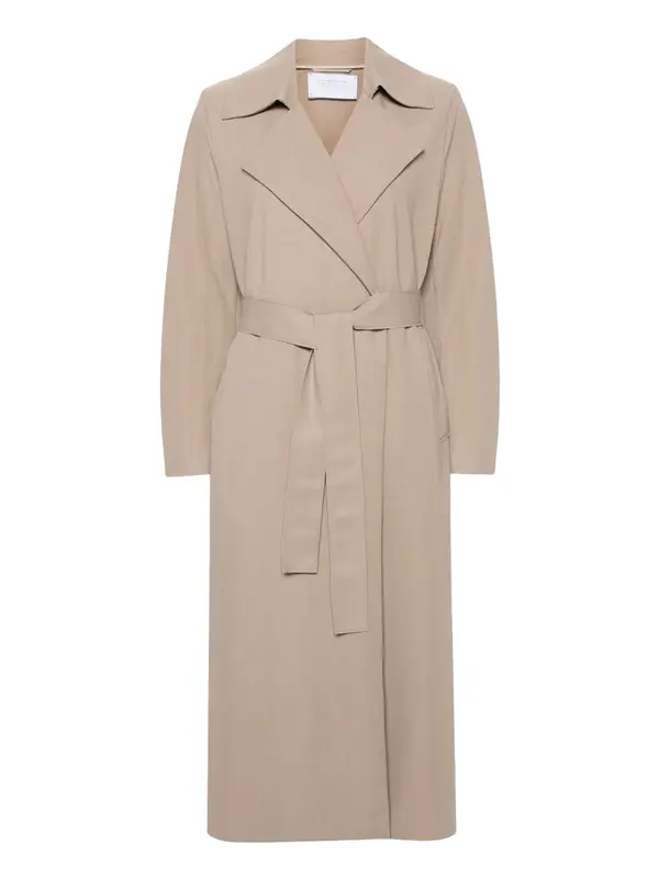 Harris Wharf London Notched-lapel Belted Trench Coat - Neutrals