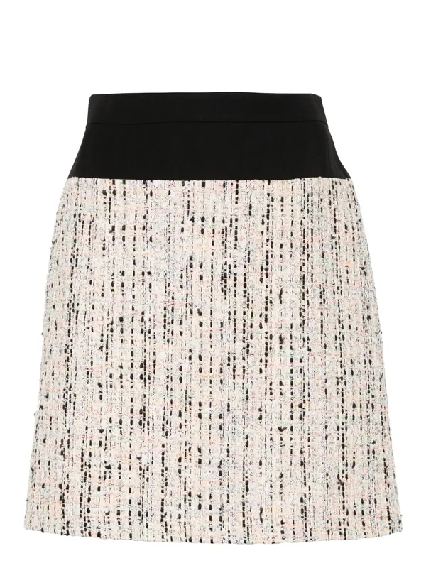 Alexander McQueen Hybrid Tweed Mini Skirt - Neutrals