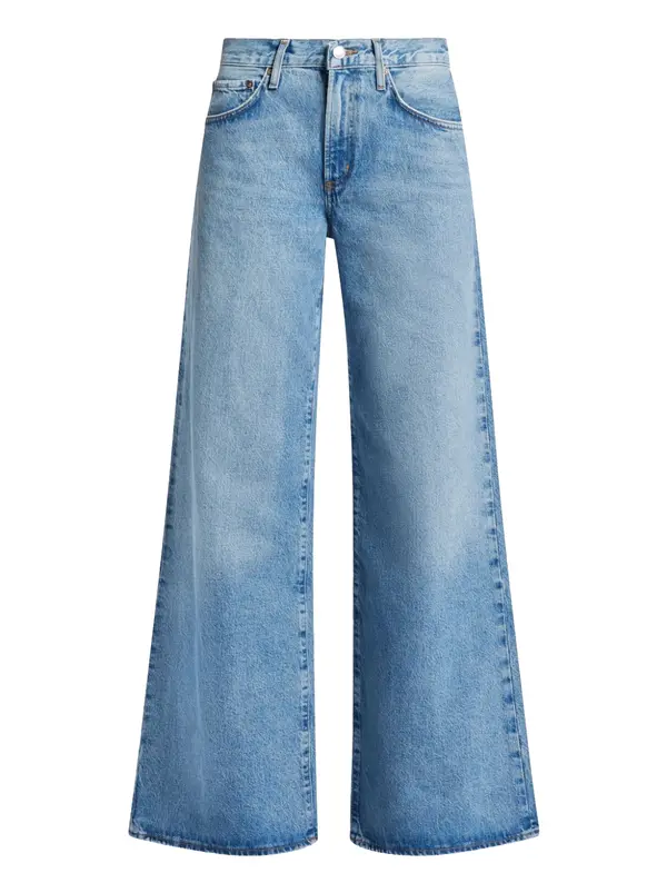 AGOLDE Mid-rise Wide-leg Jeans - Blue