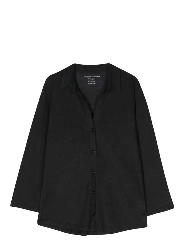 Majestic Filatures Classic-collar Shirt - Black