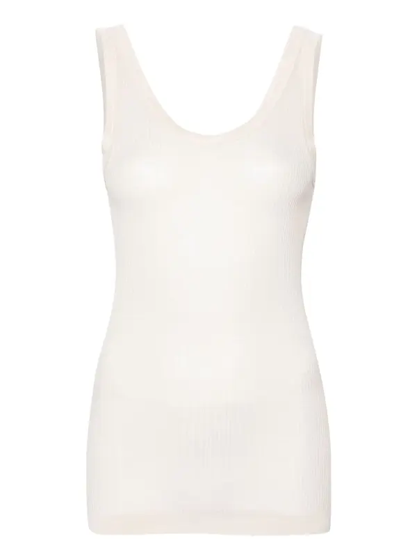 LEMAIRE Fine-ribbed Tank Top - Neutrals