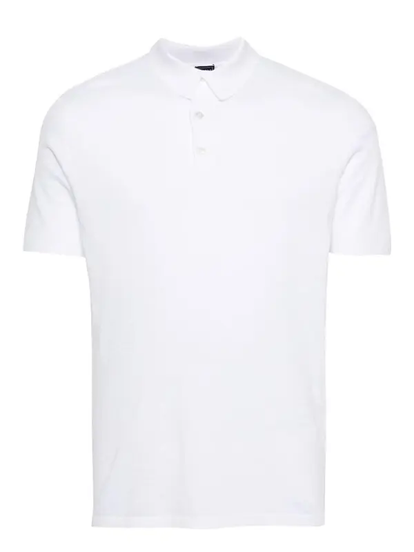 Fedeli Short-sleeves Cotton Polo Shirt - White