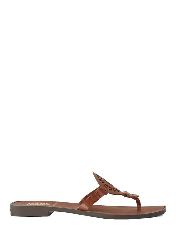 Karl Lagerfeld Skoot Ii Leather Sandals - Brown