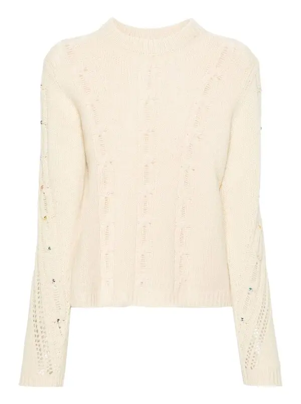 Zadig&Voltaire Morley Cable-knit Jumper - Neutrals