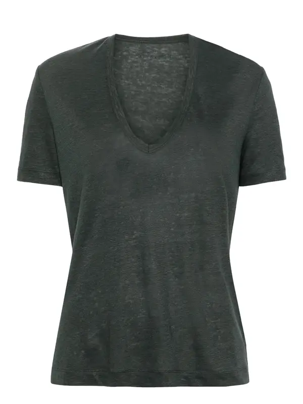 Zadig&Voltaire Wassa Linen T-shirt - Green