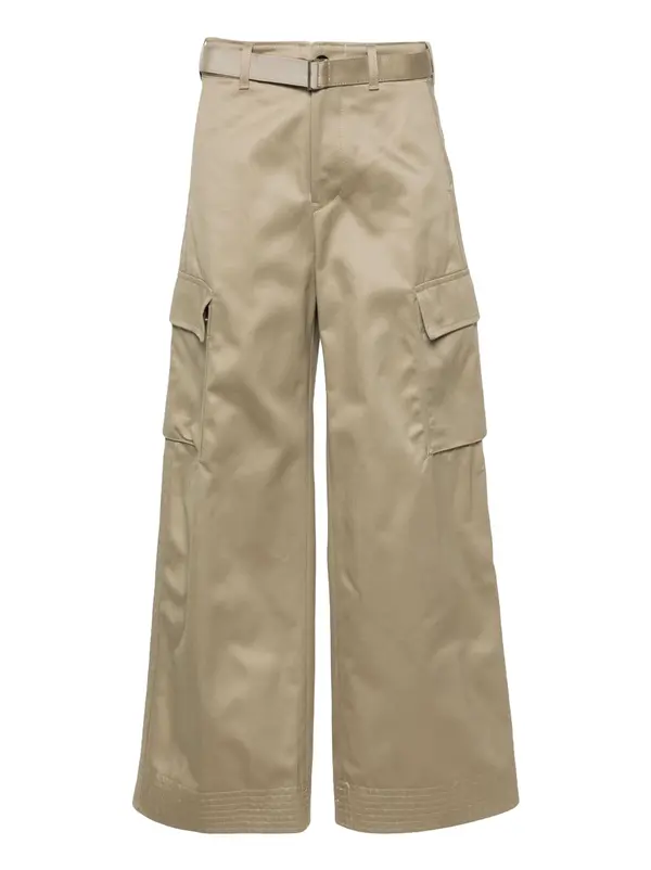 Sacai Belted Cargo Trousers - Brown