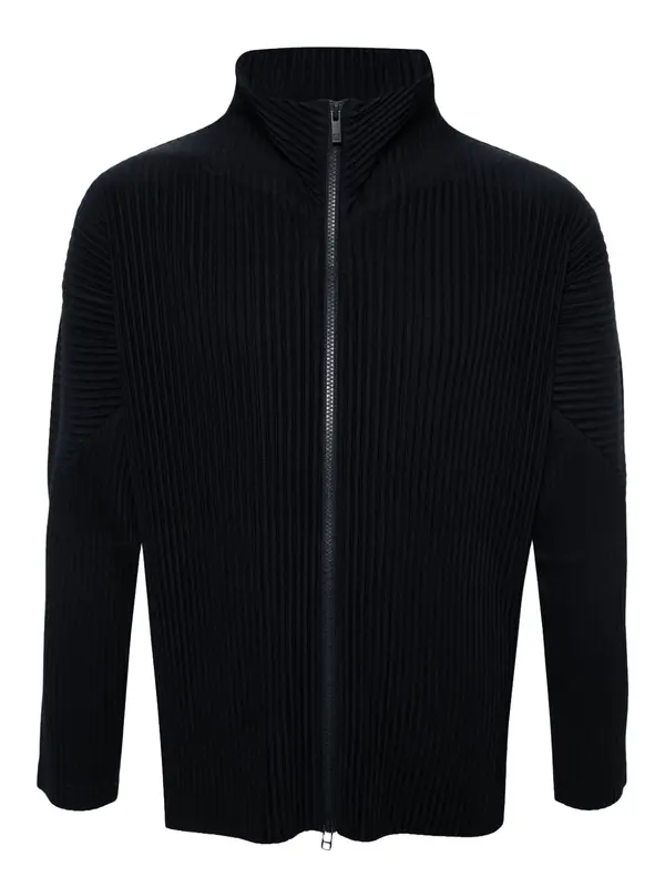Issey Miyake Zip-up Plissé Jacket - Blue