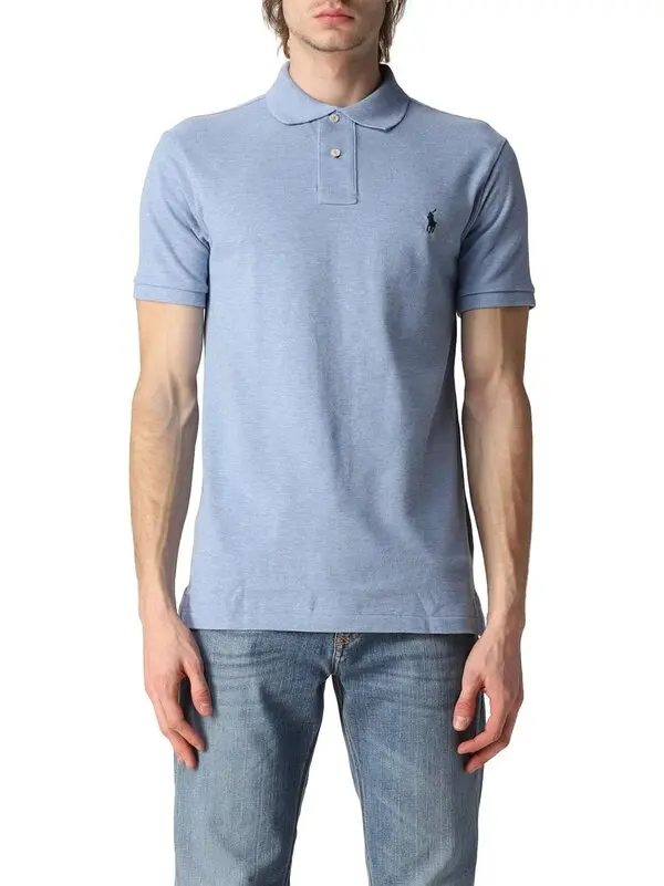 Polo Ralph Lauren Cotton Polo Shirt With Logo - Sky Blue