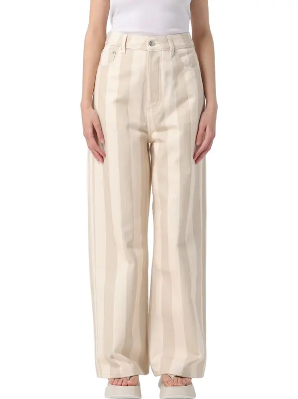 Nanushka Striped Jeans - Beige