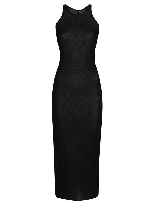 Rick Owens Ribbed Sleeveless Dress - Black