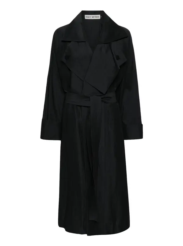 Issey Miyake Shaped Membrane Trench Coat - Black