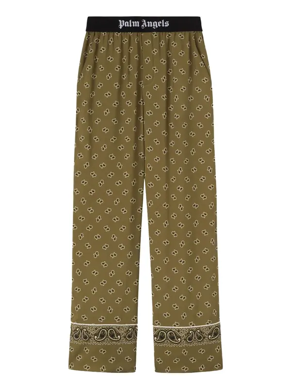 Palm Angels Paisley-print Trousers - Green