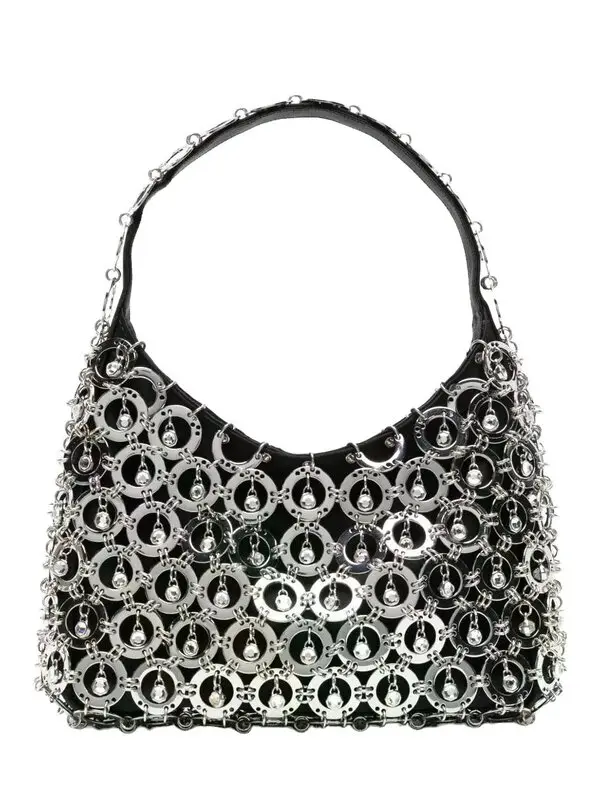 Rabanne Sphere Chainmail-embellished Shoulder Bag - Black