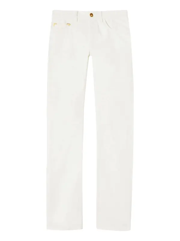 Palm Angels Monogram Straight-leg Jeans - White