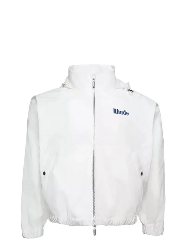 Rhude Logo-print Hooded Track Jacket - White