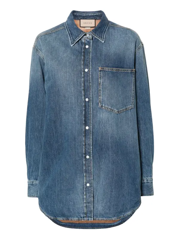 Gucci Interlocking G Denim Jacket - Blue