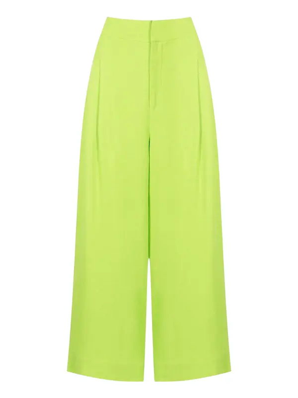 LENNY NIEMEYER Wide-leg Cropped Trousers - Green