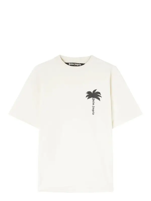 Palm Angels Pam Tree-print Cotton T-shirt - White